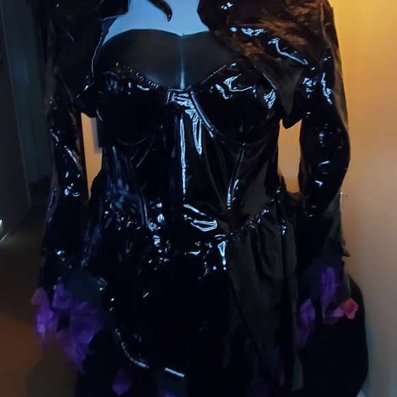 Dolls Kill | Other | Maleficent Costume Vinyl Corset Dress With ...